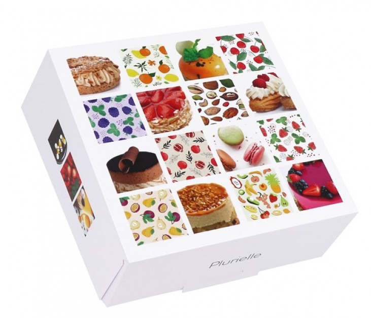Vienkartinės dėžutės tortams karton., margos, 26x26x5 cm, 50vnt. | shop ...